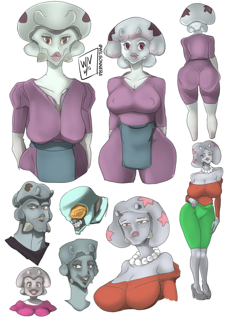 Aliens girl physiology ,characters aliens girl, mushrooms | Scrolller