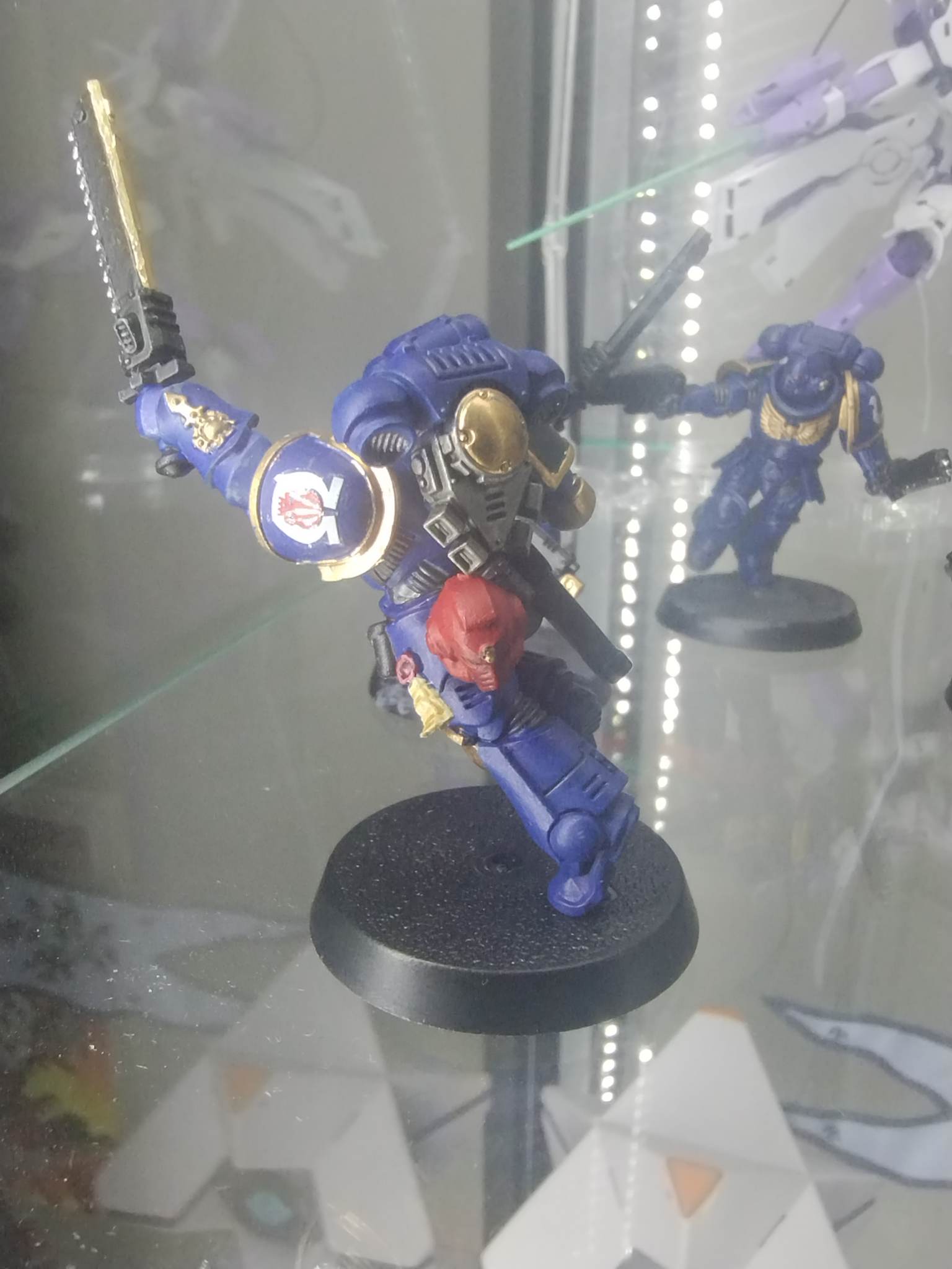 Painted up my first squad of minis (and a Chaplan). Particularly happy with the sarge, but I ...