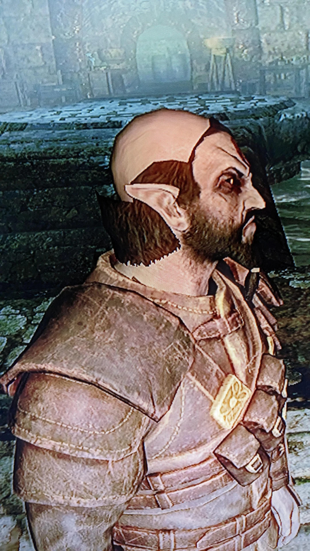 My character becomes half bald with the thieves guild hood equipped. Is there any way to fix ...