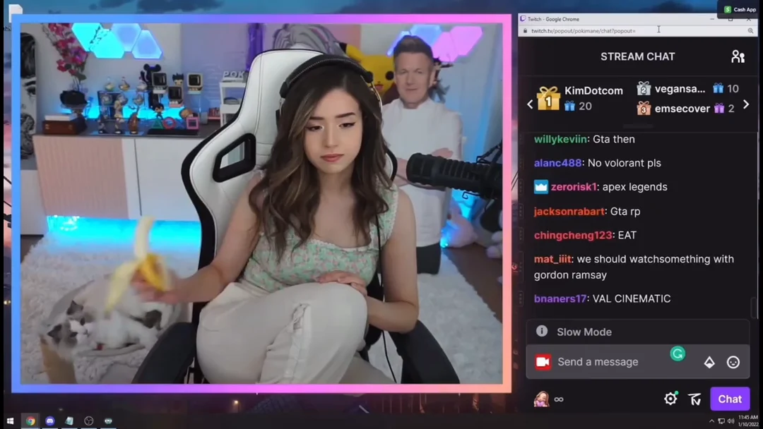 Pokimane Eats Banana | Scrolller