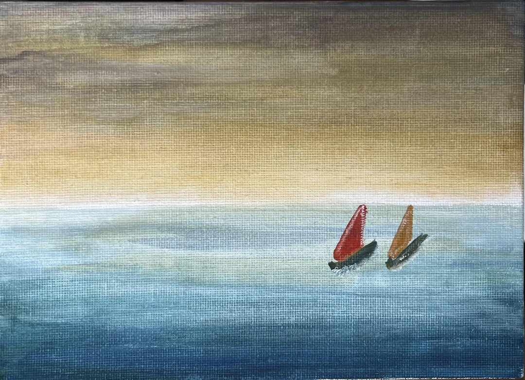 Stormy sunset, my gf, aquarelle, 2023 | Scrolller