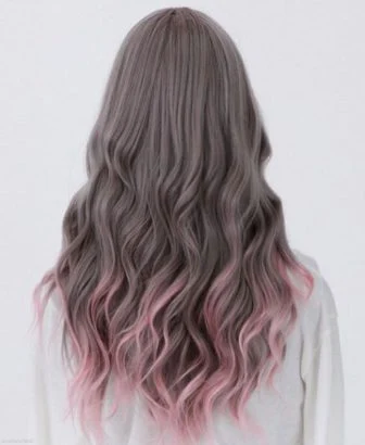 If I wanted this kind of pink tips in my hair, what would I ask for? Partial highlights? | Scrolller