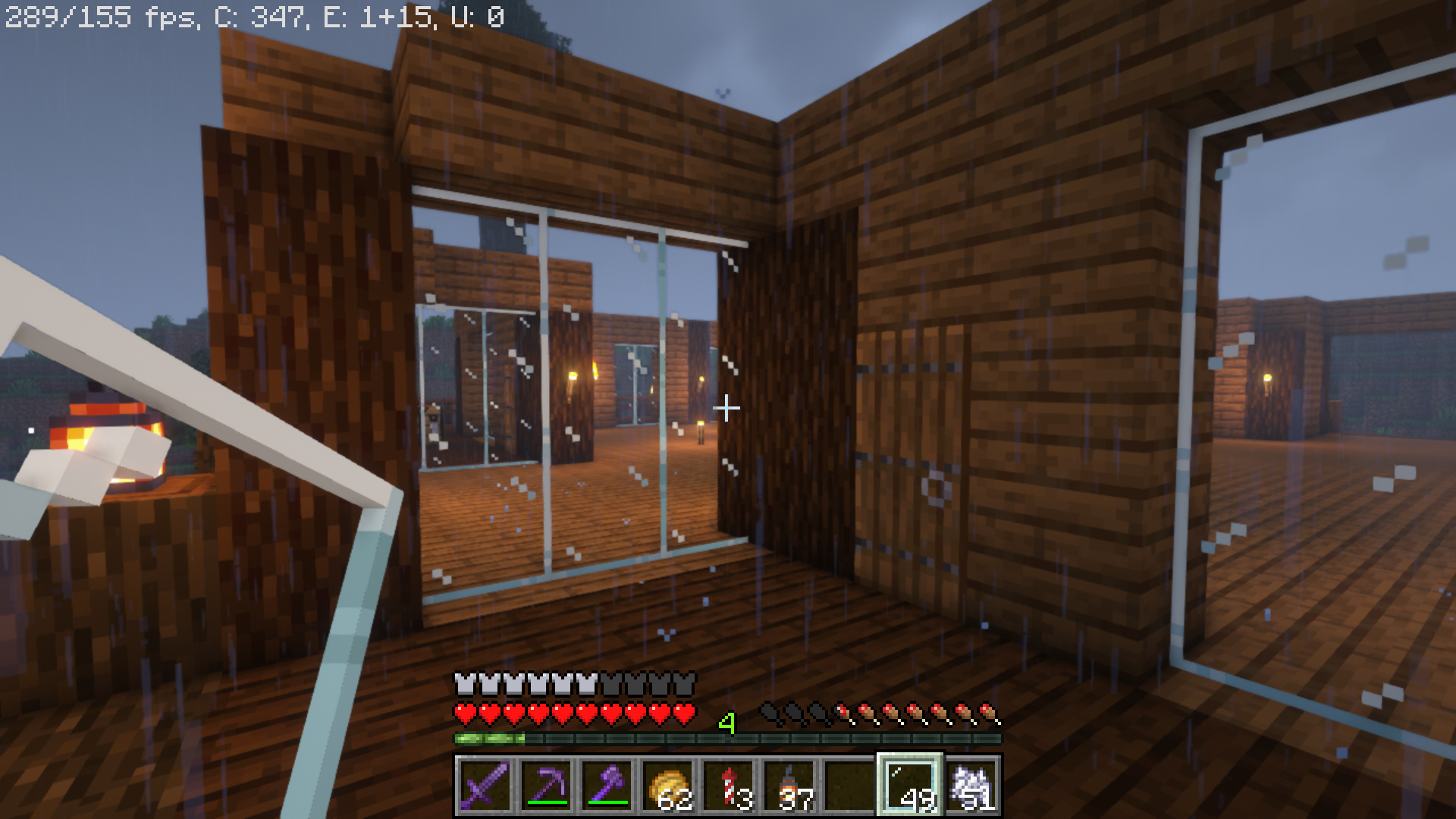 Anyone know how to fix this visual glitch with glass panes? | Scrolller