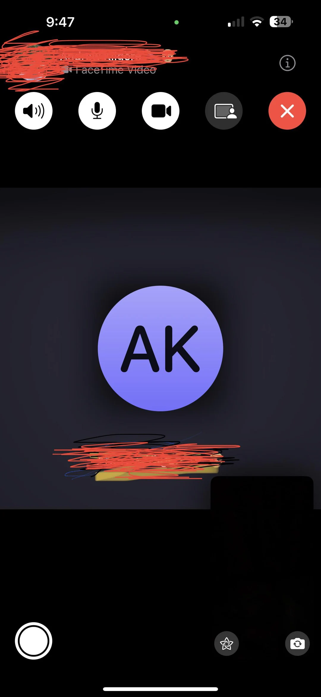 FaceTime Issue every time I try to FaceTime someone their face will not pop up. This is what my ...