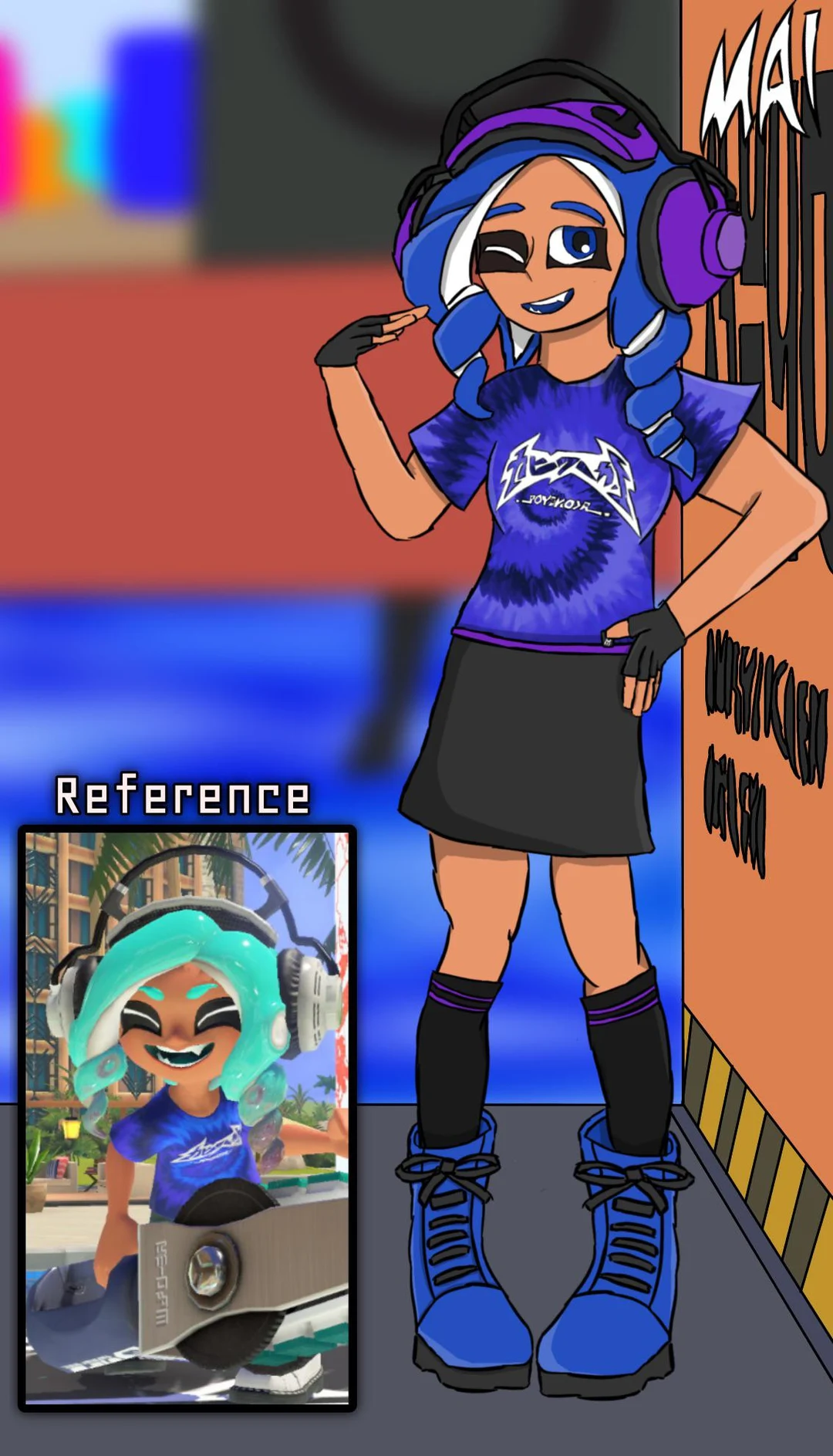 Drawn my friends splatoon character! [Oc] | Scrolller