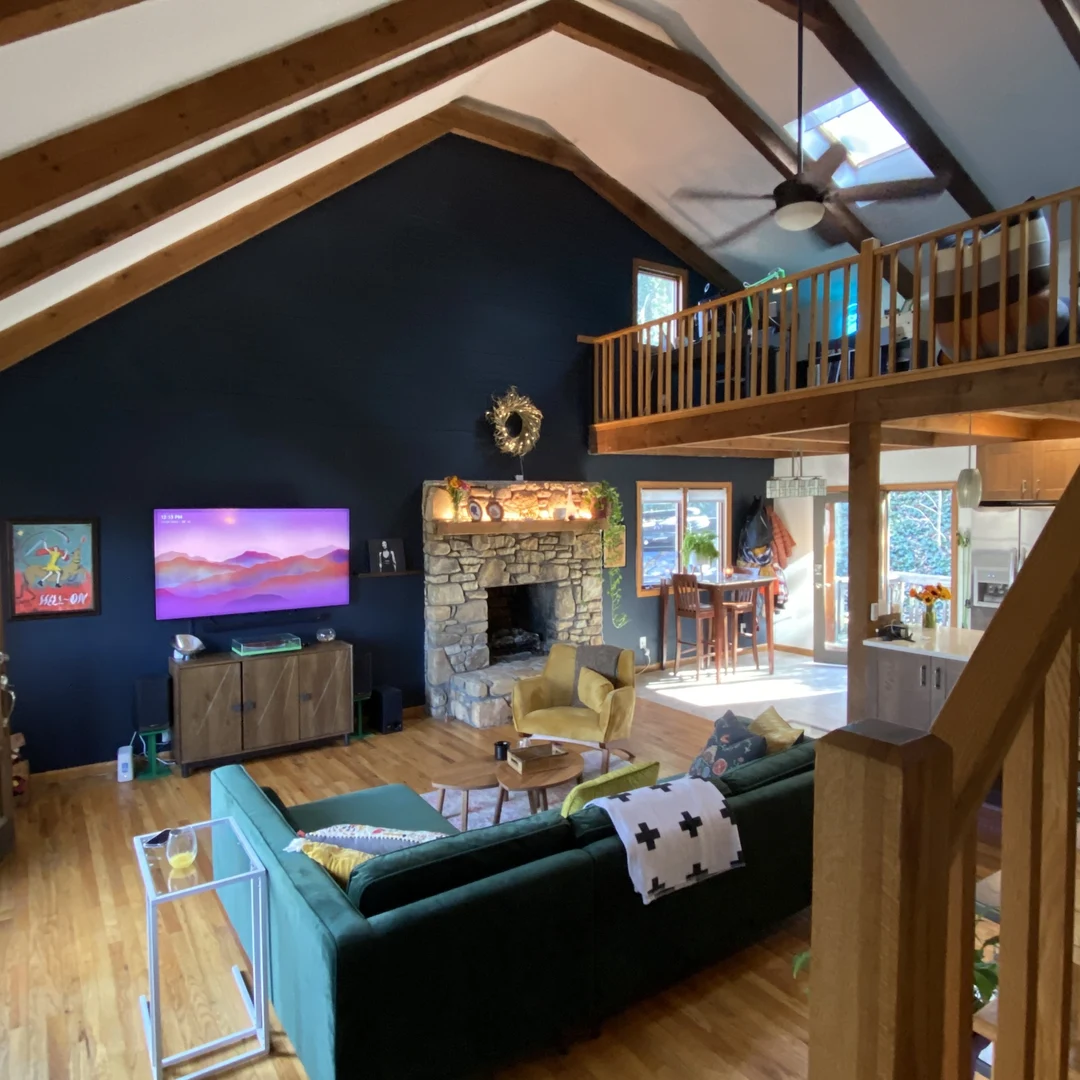 My mountain cabin living area. Open, but inviting. | Scrolller