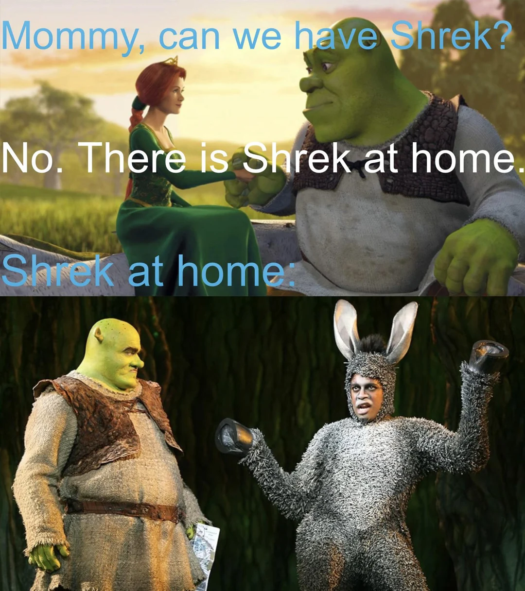 Shrek at home. | Scrolller