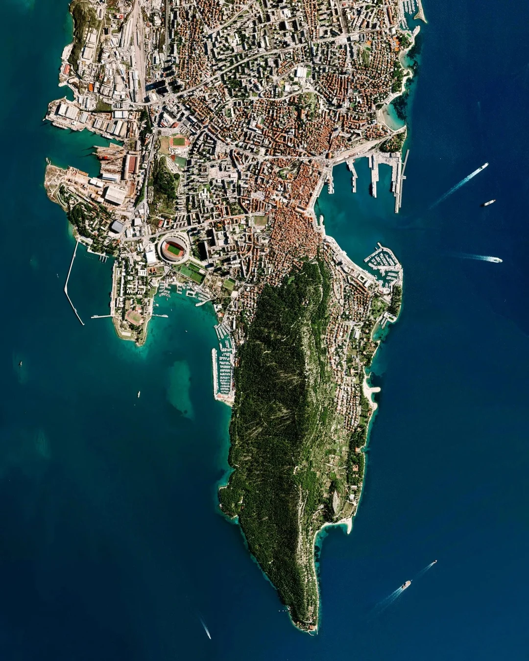 Aerial shot of Split, Croatia | Scrolller