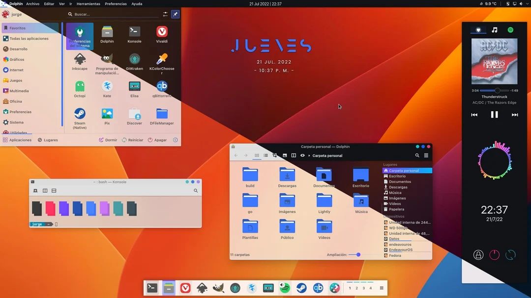 [KDE Plasma] Carl and Lenny themes screenshot | Scrolller