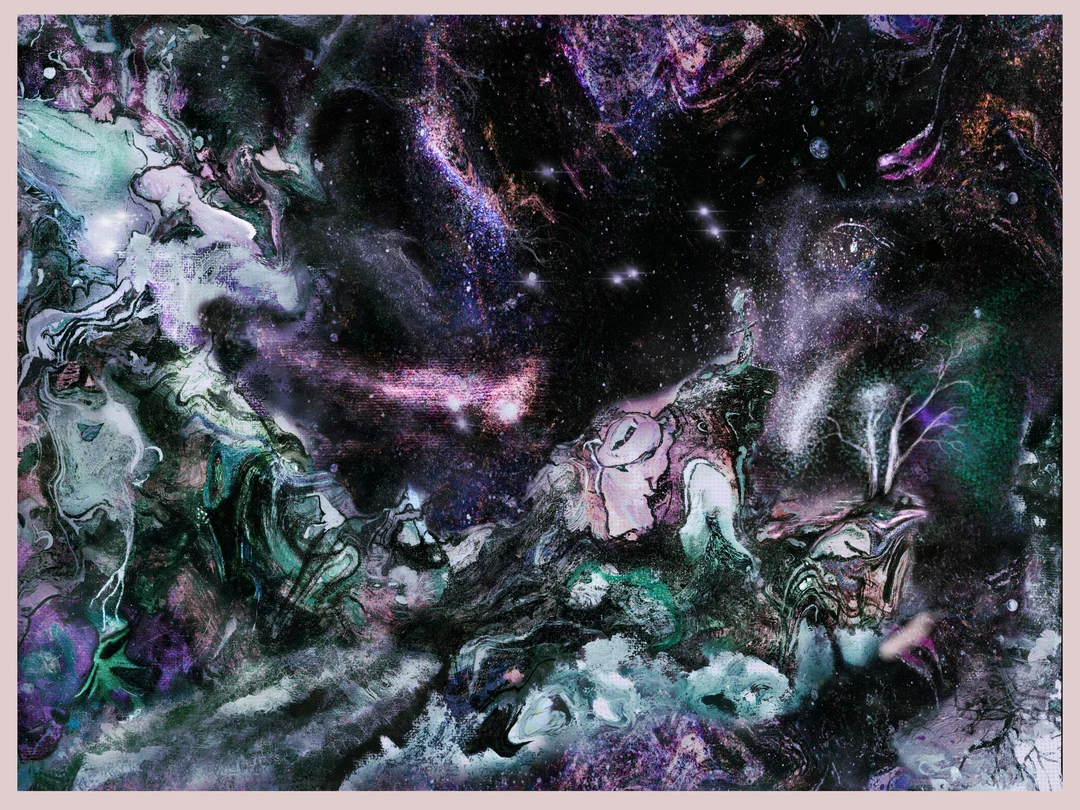 Void of Nothing…two paintings mashed up and edited in Procreate. | Scrolller