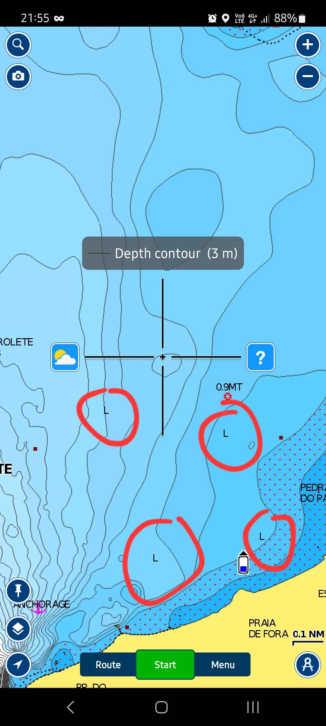 What does "L" means on Navionics charts? | Scrolller