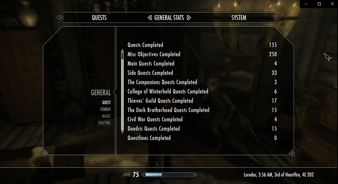 I managed to get to level 75 on survival mode without completing a single quest line ...