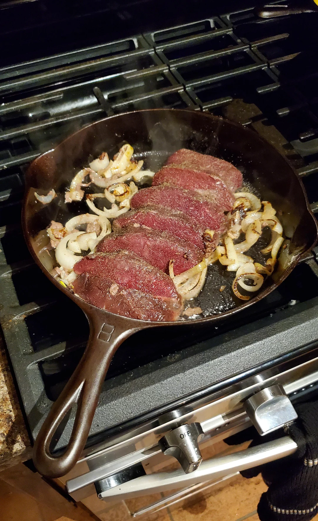 Venison Chops in the ol' no.8 Griswold | Scrolller