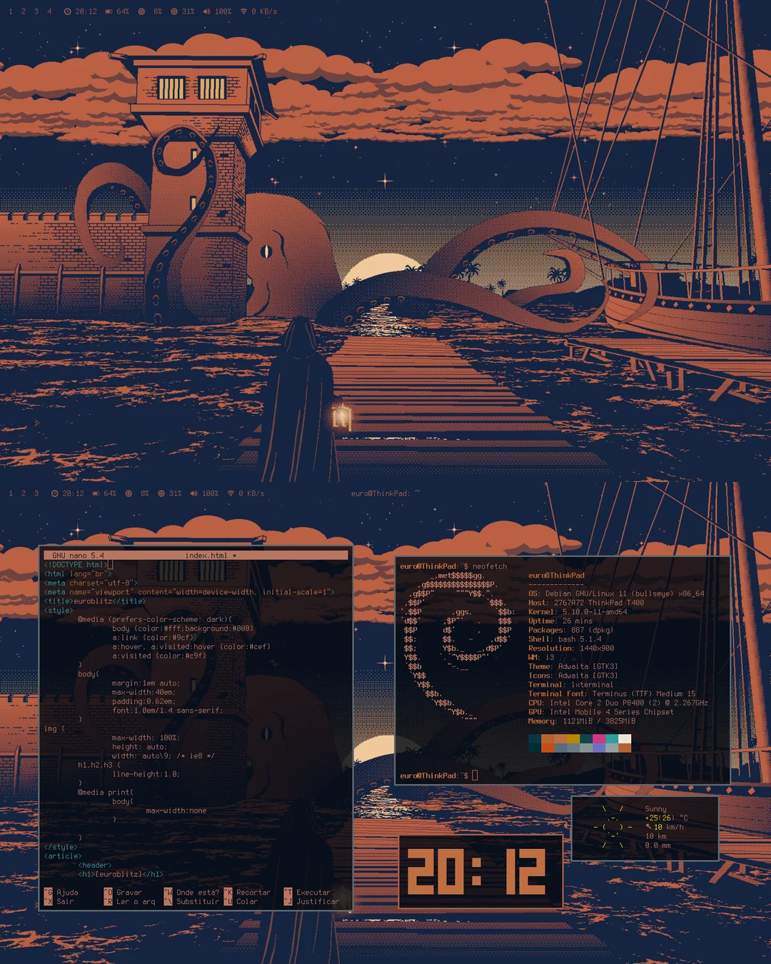 [i3-gaps] My ThinkPad/Debian setup | Scrolller