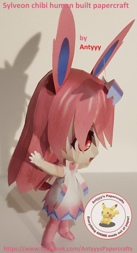 [OC] My newest papercraft Eeveelution human, chibi Sylveon | Scrolller