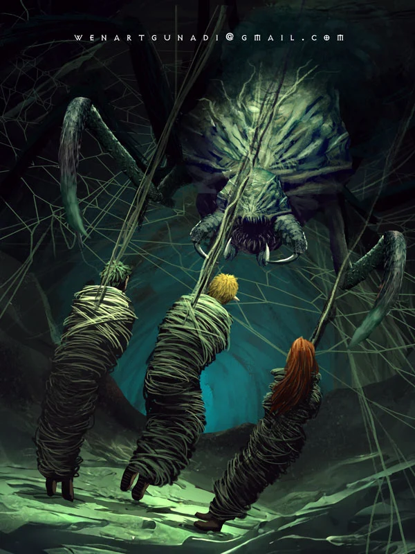 Arachnid-monster - by Me, digital, 2023 | Scrolller