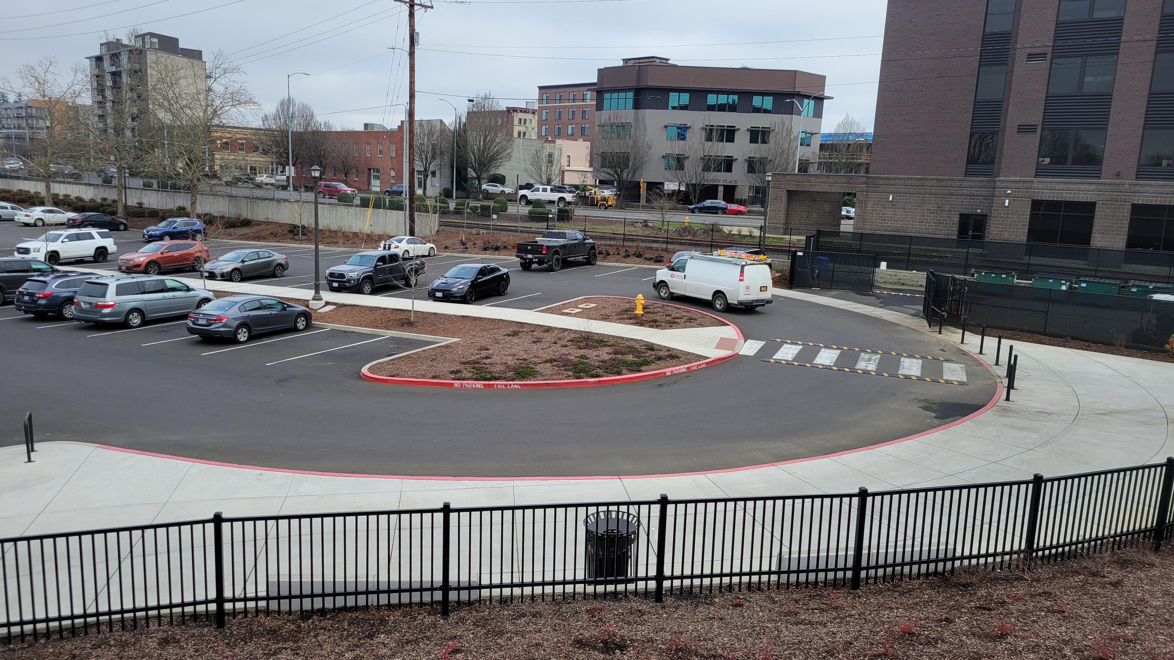Parking lot bumpout and crosswalk | Scrolller