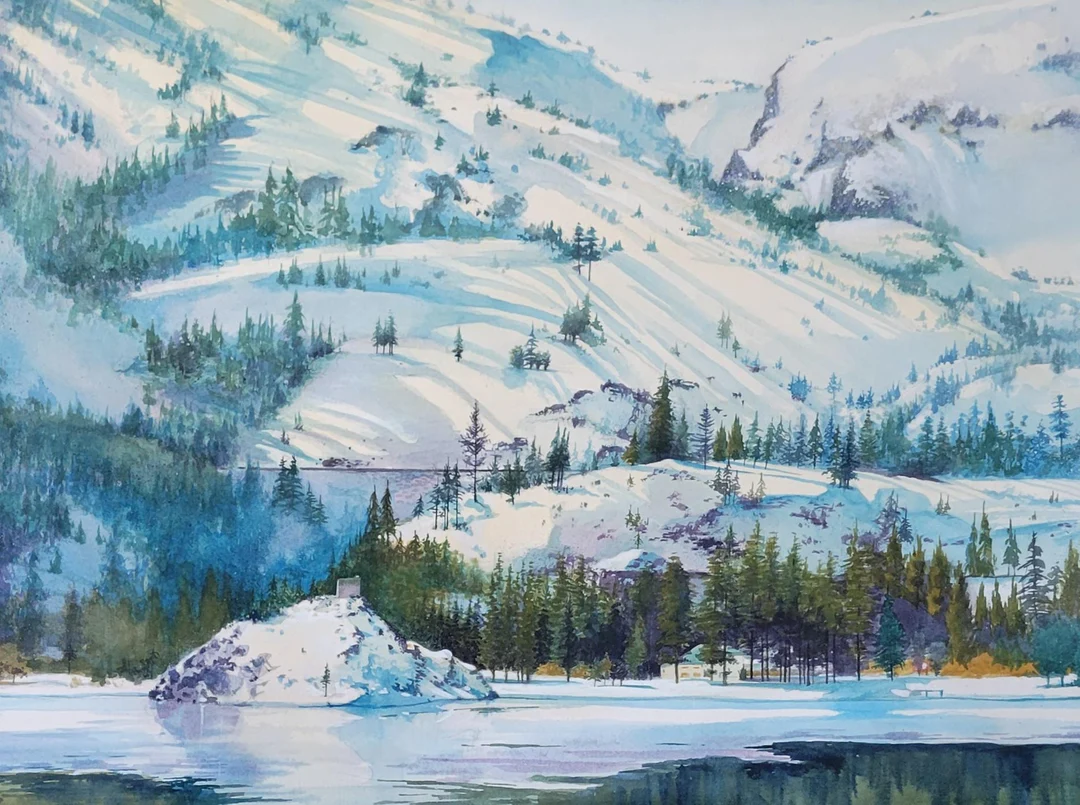 Emerald Bay, Artist/Mikolov, Watercolor, 2023 | Scrolller