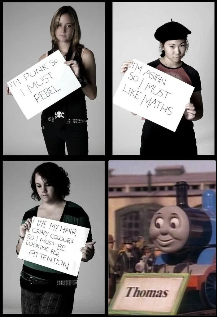 "I'm Thomas. I'm pulling a train, can't you see?" | Scrolller