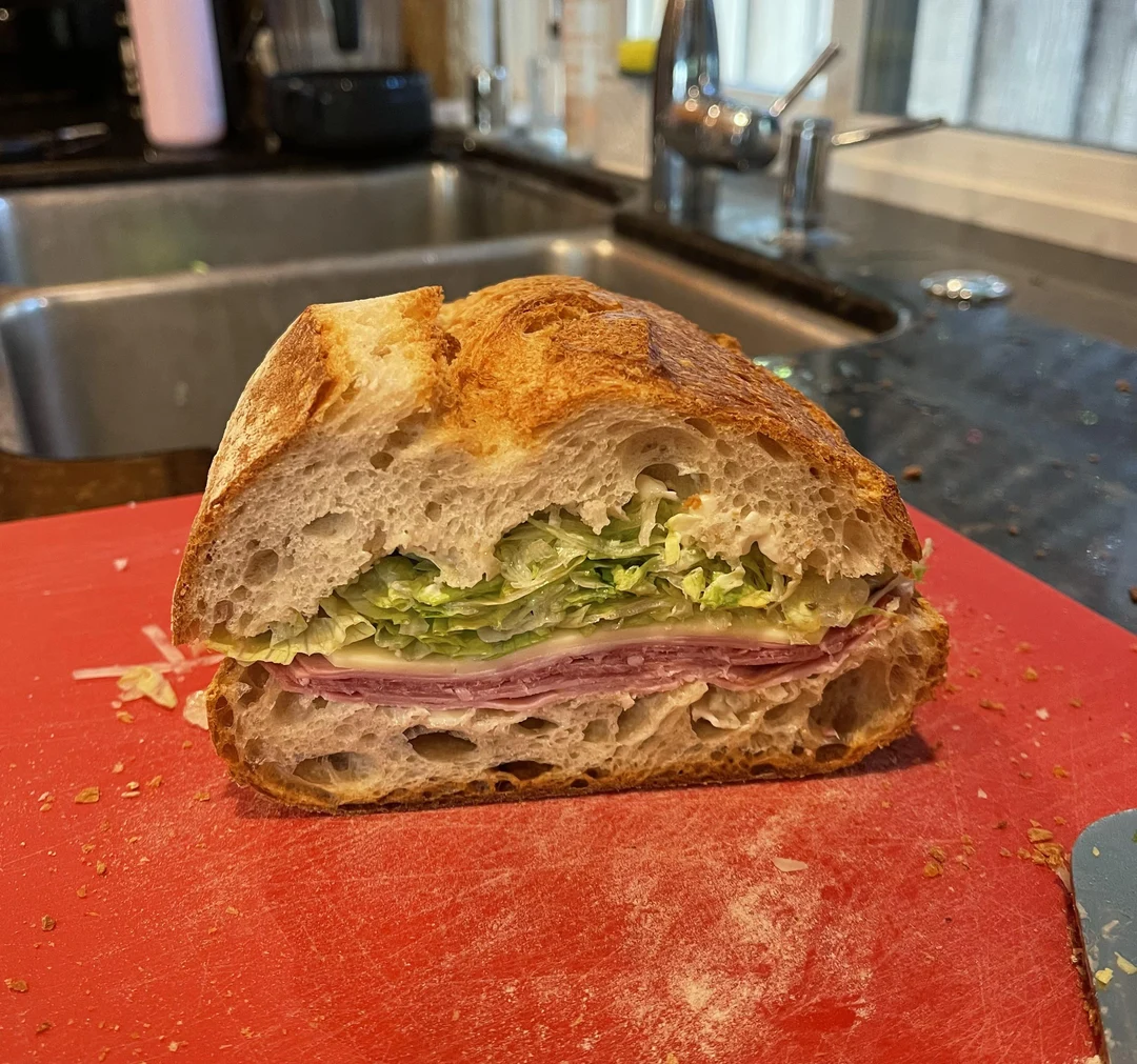 Italian sandwich on crusty bread. | Scrolller