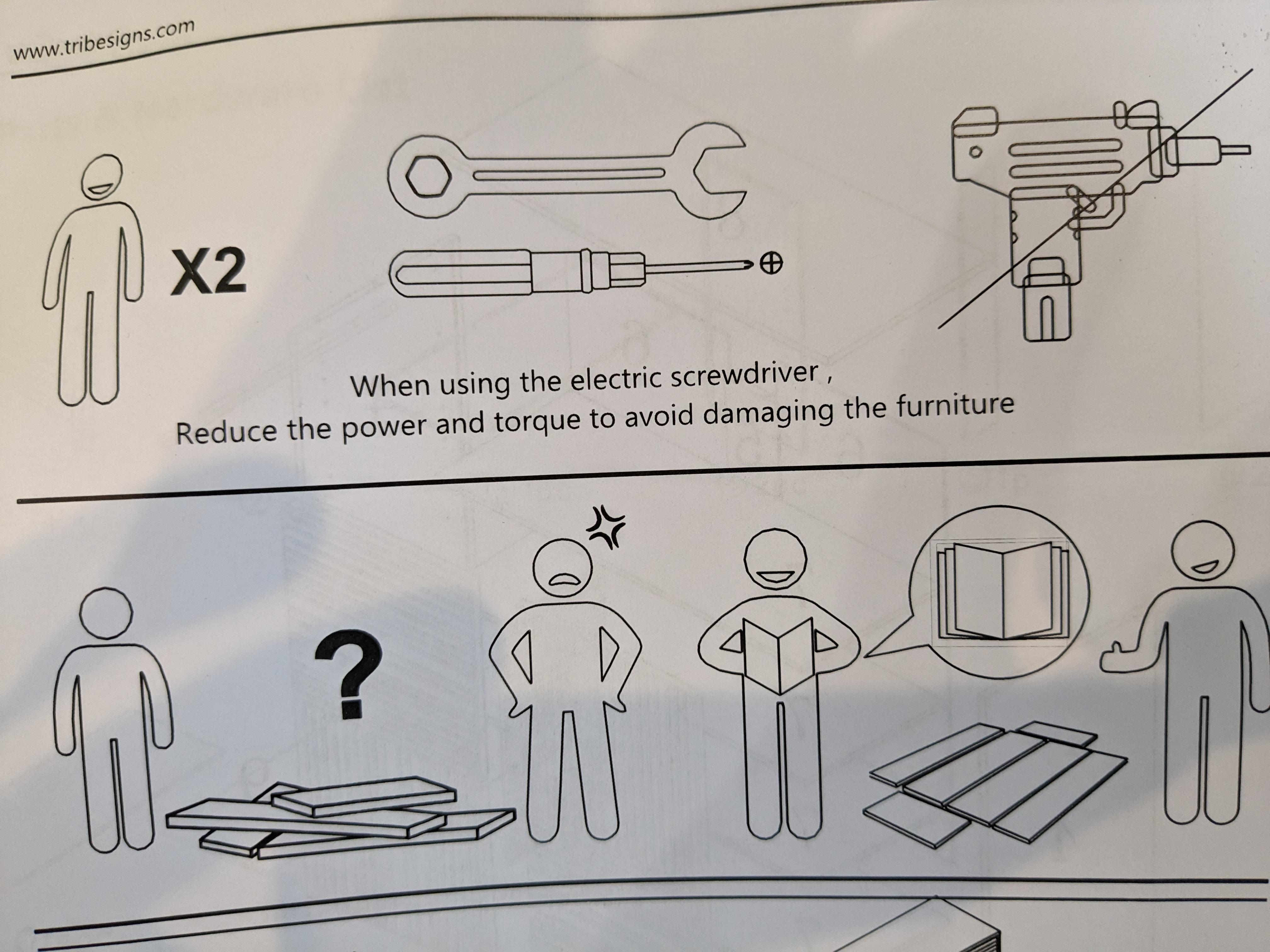 The drill on these assembly instructions like like an Uzi | Scrolller