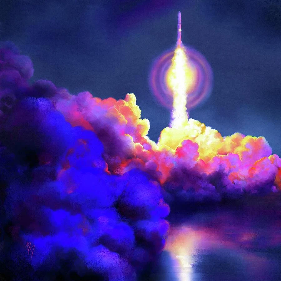 A rocket launch I painted | Scrolller