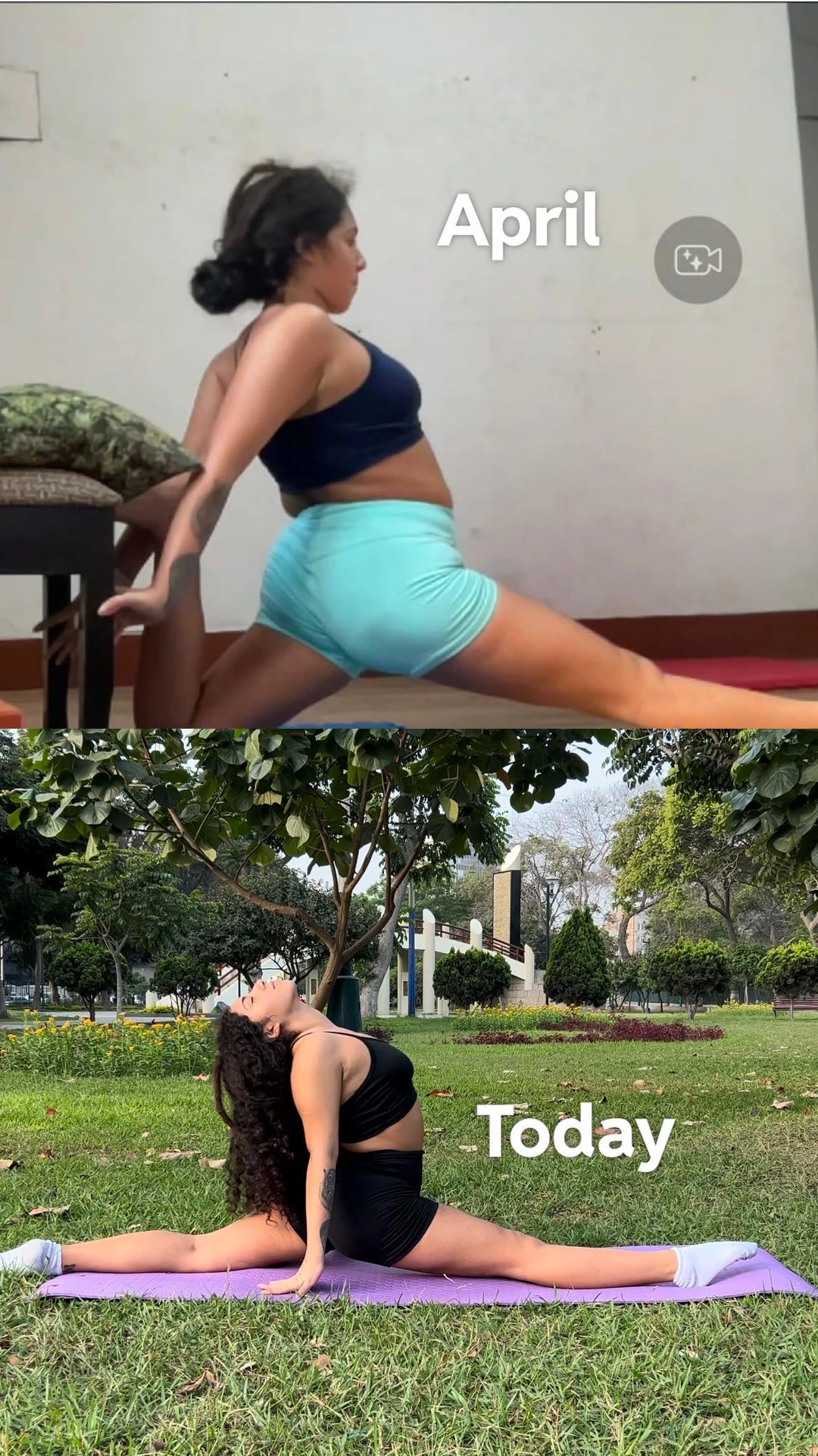 After 2 months my hamstring injury i already able to do splits with my right leg 🥺💜 | Scrolller