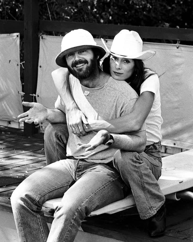 The iconic 1975 photograph of Jack Nicholson and Anjelica Huston, captured by the legendary ...