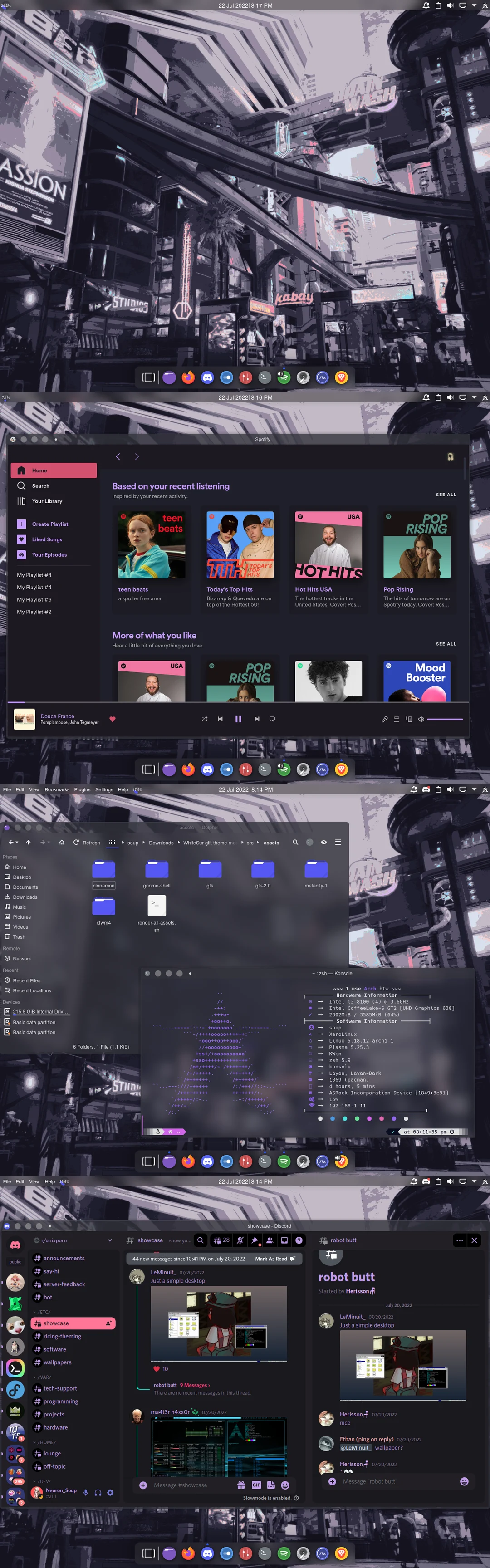 [KDE] got bored so I riced my old desktop | Scrolller