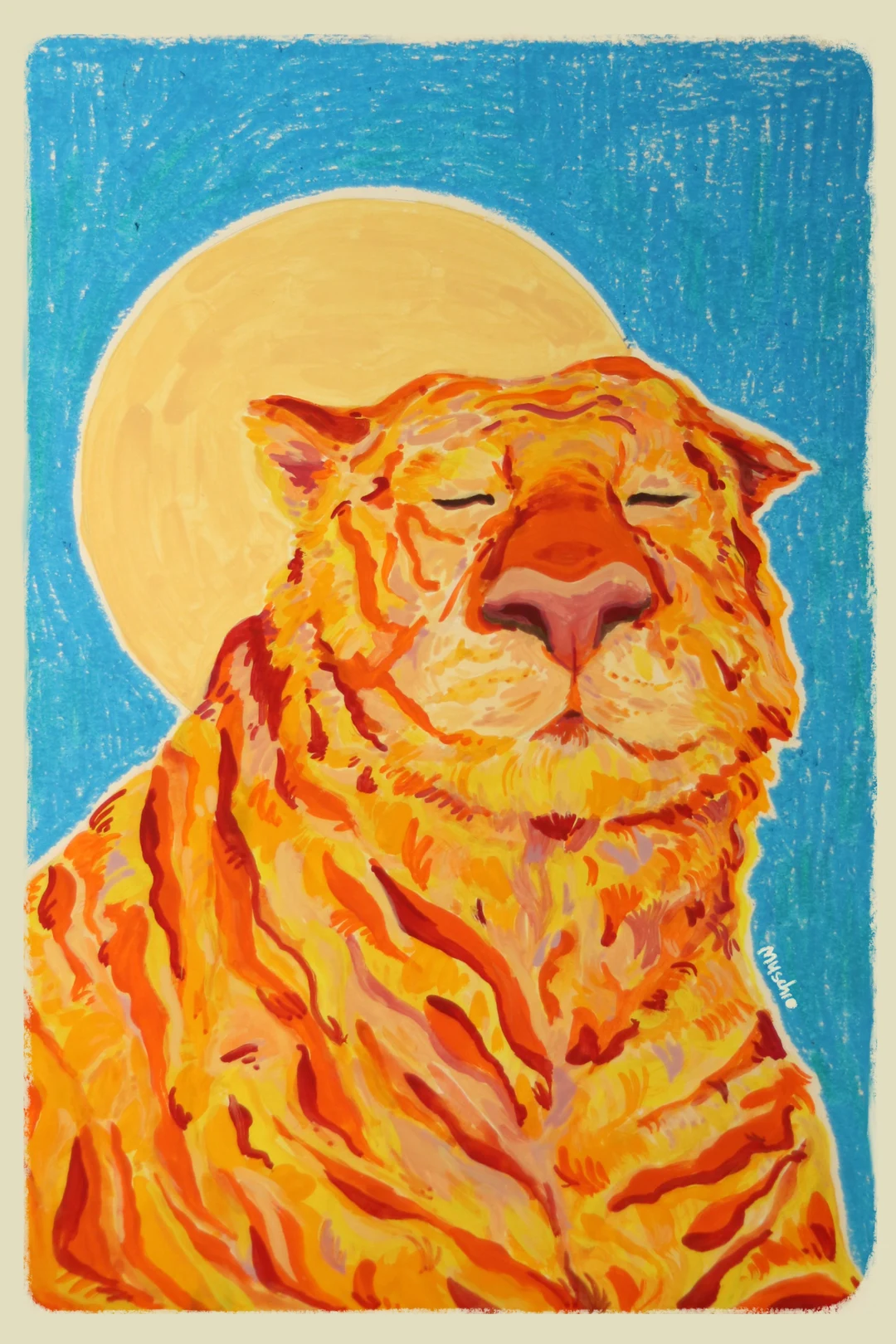 “Breathe”, me, gouache and wax crayons, 2023 | Scrolller