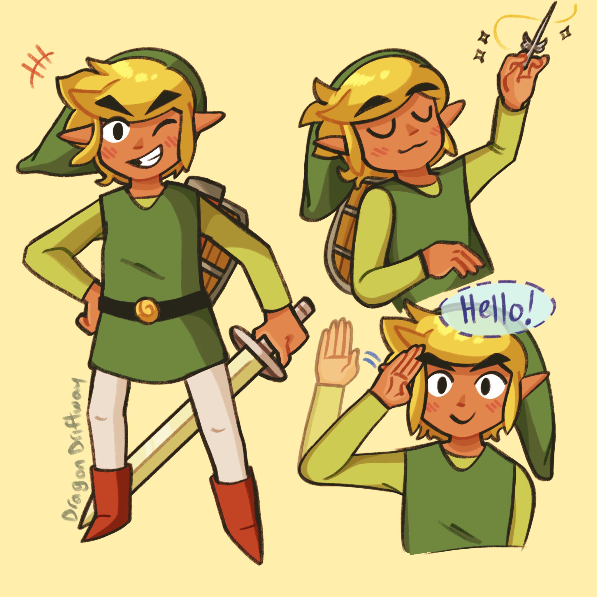 [WW][OC] Toon Link Doodles | Scrolller