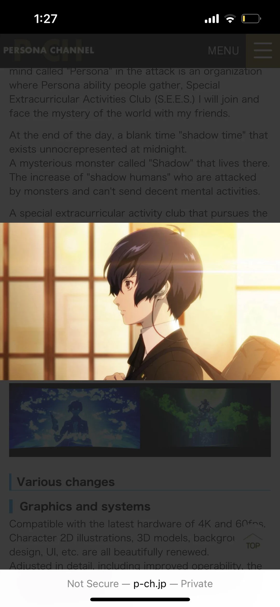 Looks like we still got animated cutscenes for p3Re | Scrolller