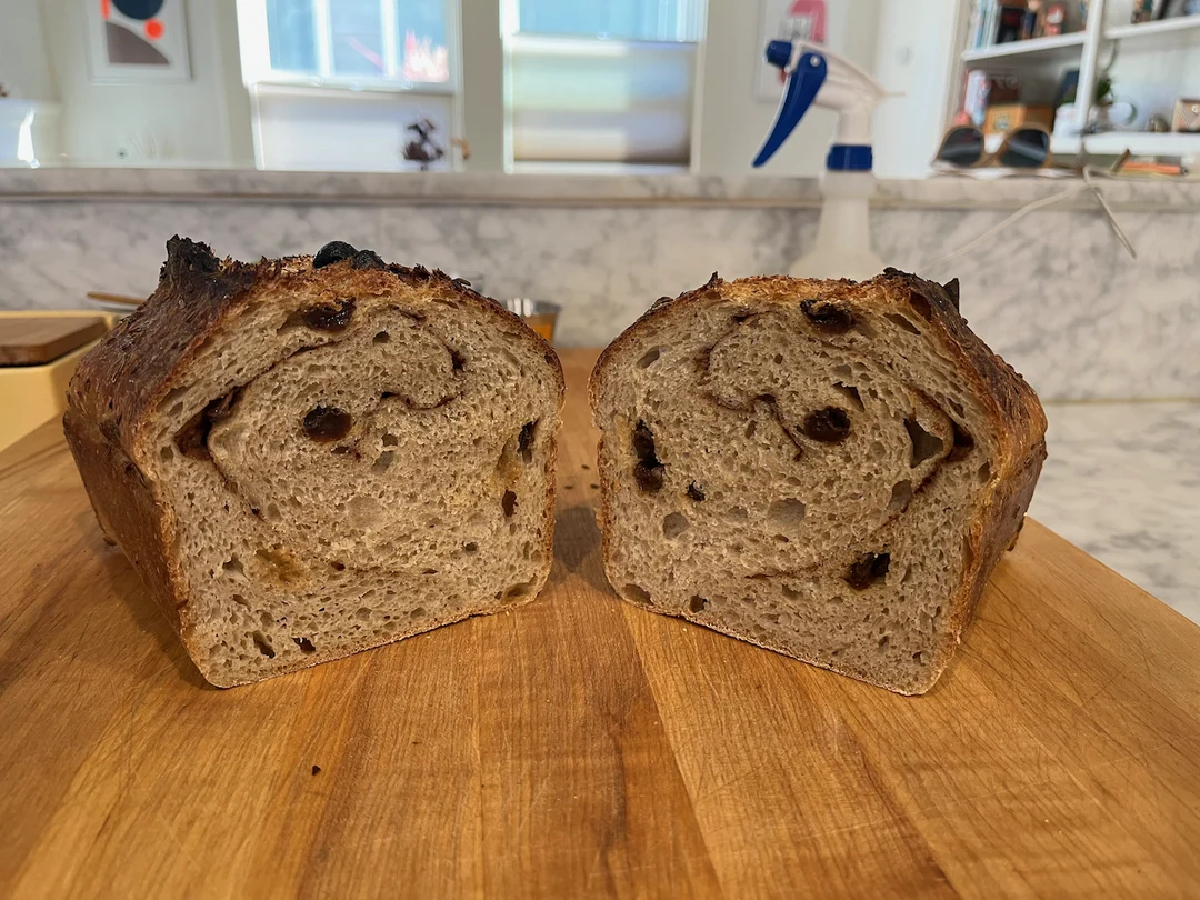 Sourdough cinnamon raisin bread with caraway | Scrolller