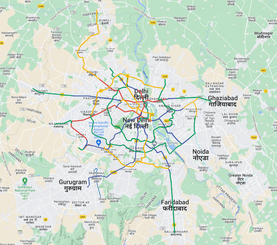 Delhi-NCR Metro - Future Network Route Map | Scrolller