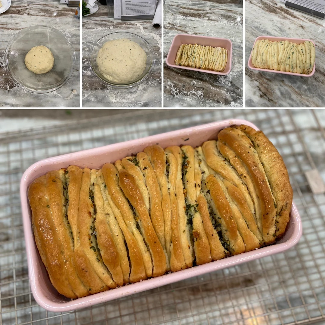 Made Rosemary Garlic Pull Apart Bread from Sally’s Baking Addiction - it was so good I almost ...
