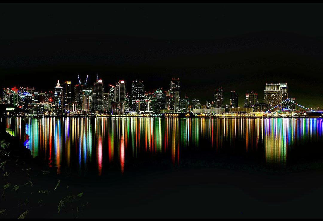 San Diego skyline at night, 2015 | Scrolller