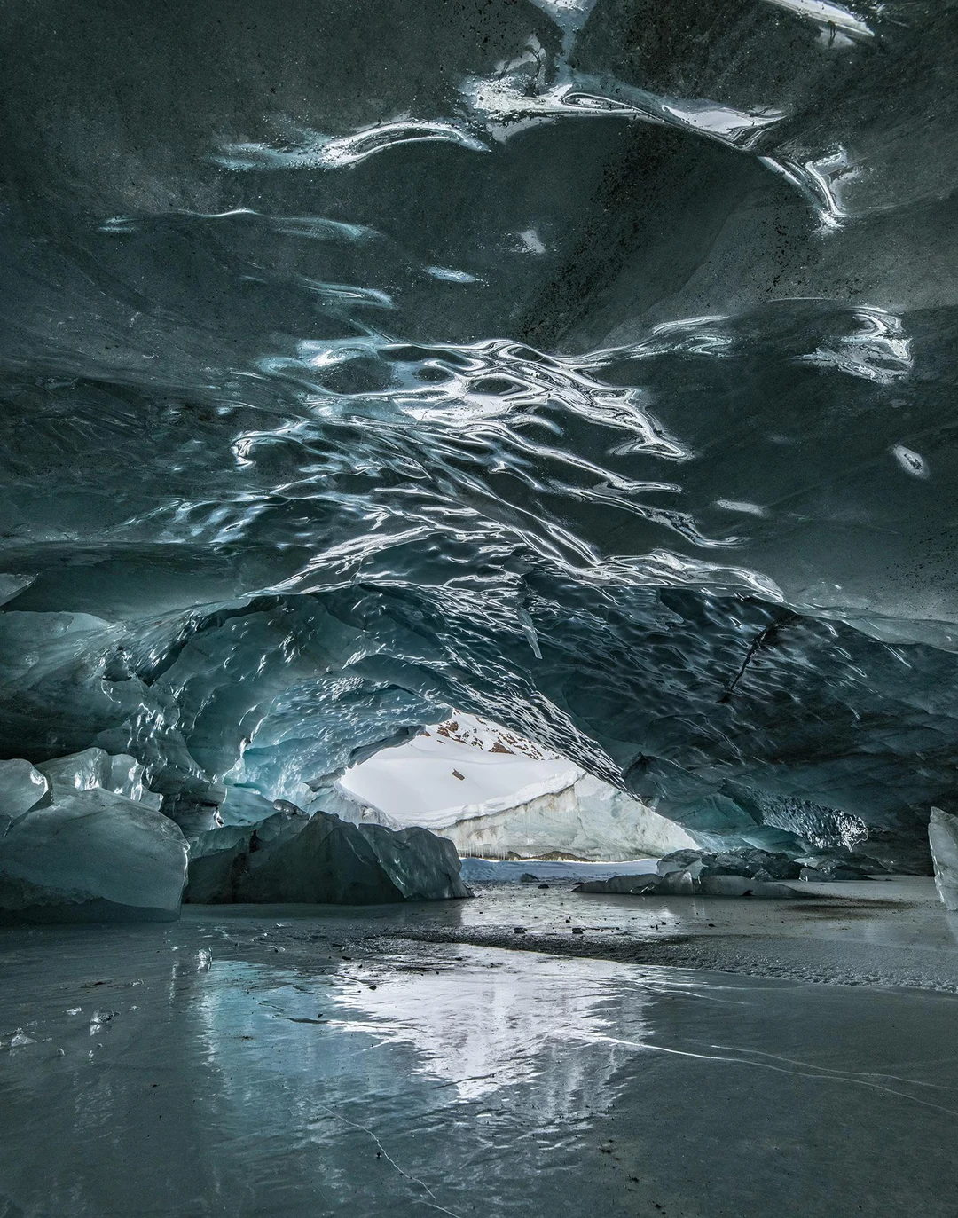 Inside an ice cave in the Austrian alps last week [OC] [1920x1510] - IG: @glacionaut | Scrolller