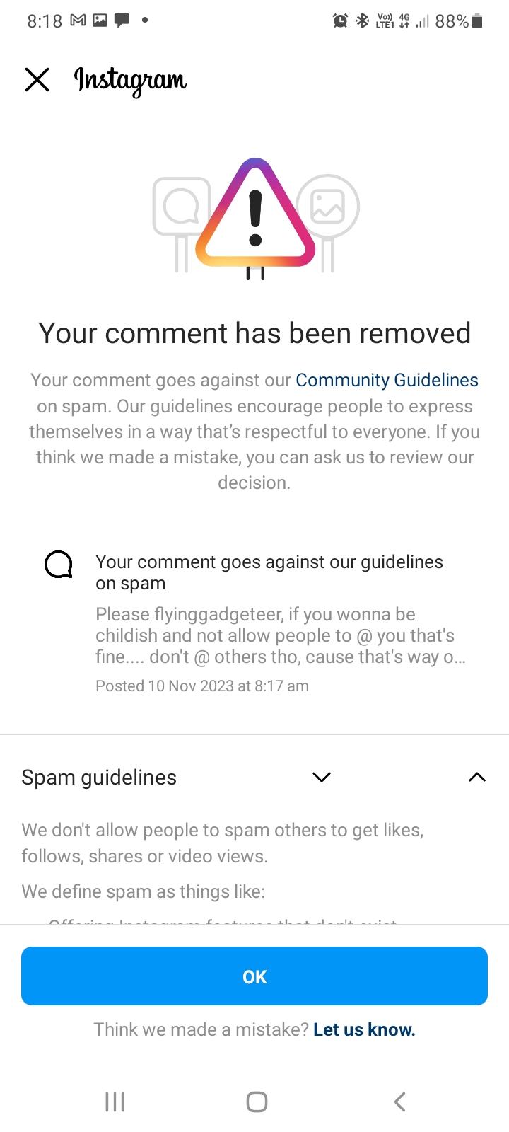 Apparently I violate "spam" guidelines. | Scrolller