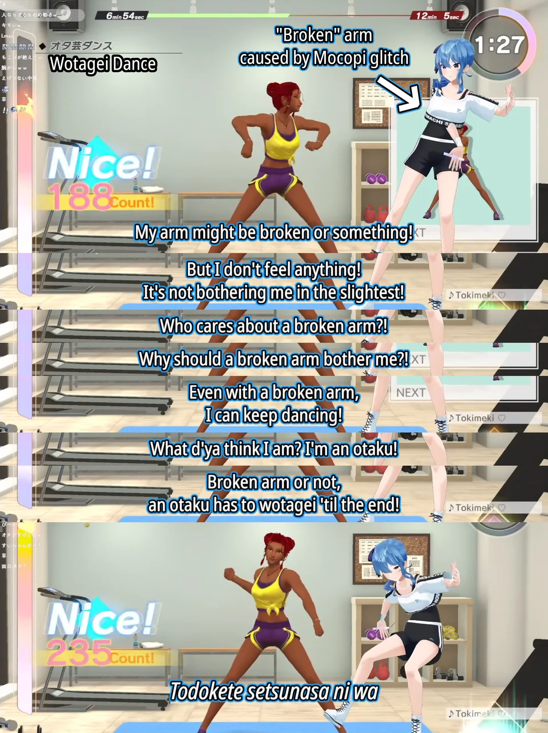 Suisei's incredible determination to finish her otaku dance | Scrolller