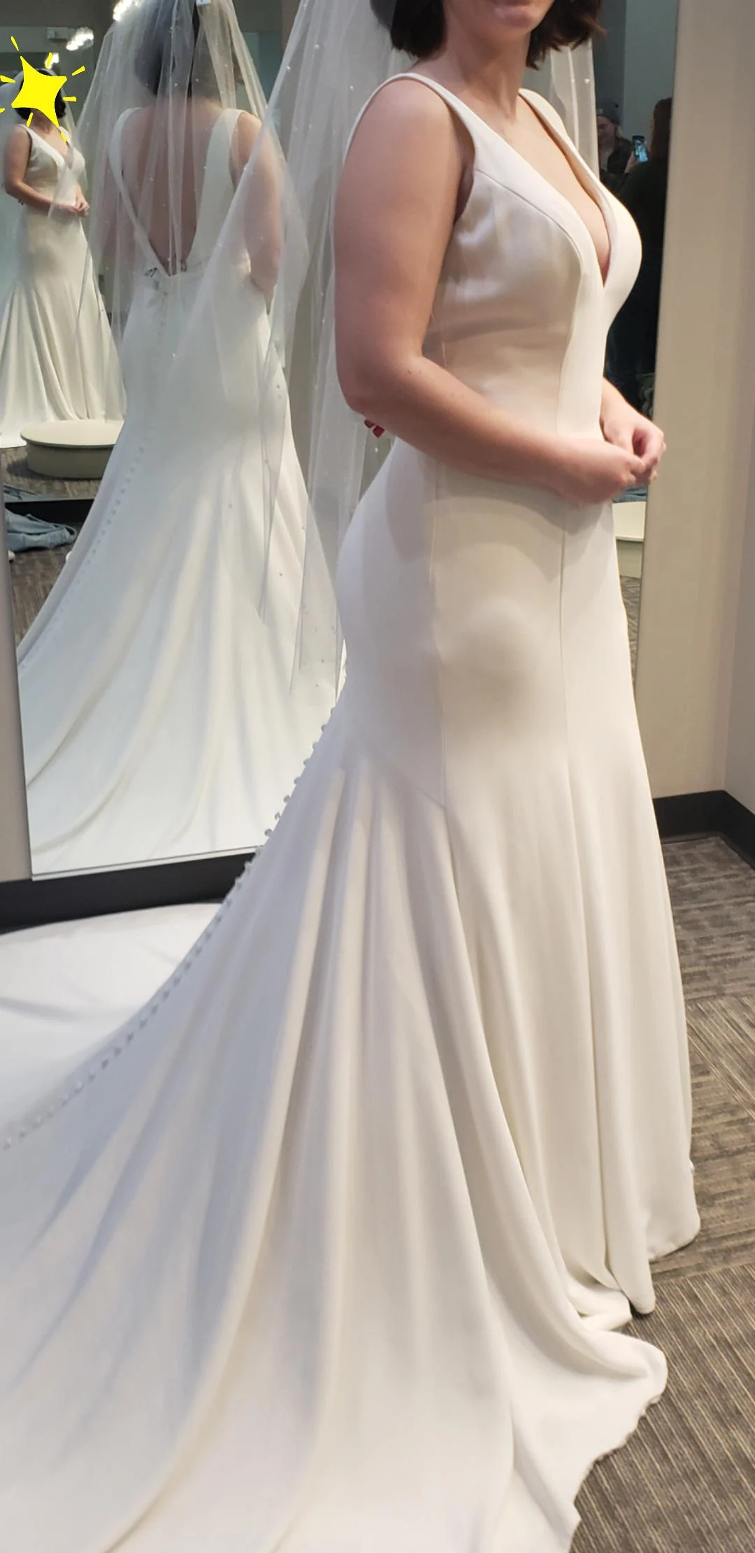 After trying on nearly 20 dresses in one appointment, the last dress ...