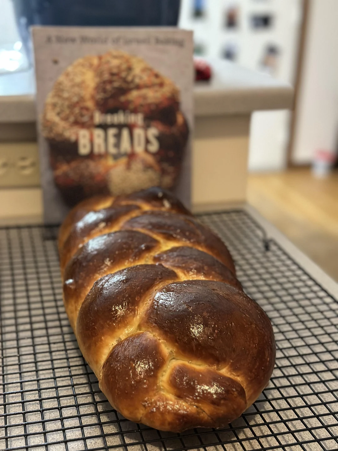 I tried to make a challah. I might have pulled it out a touch soon, but it smells great. | Scrolller