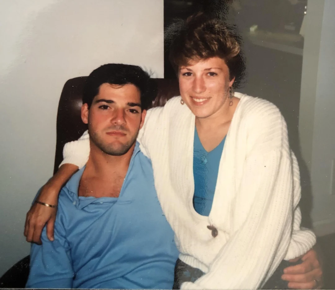 Yours truly with my new (and current) bride in 1989 | Scrolller