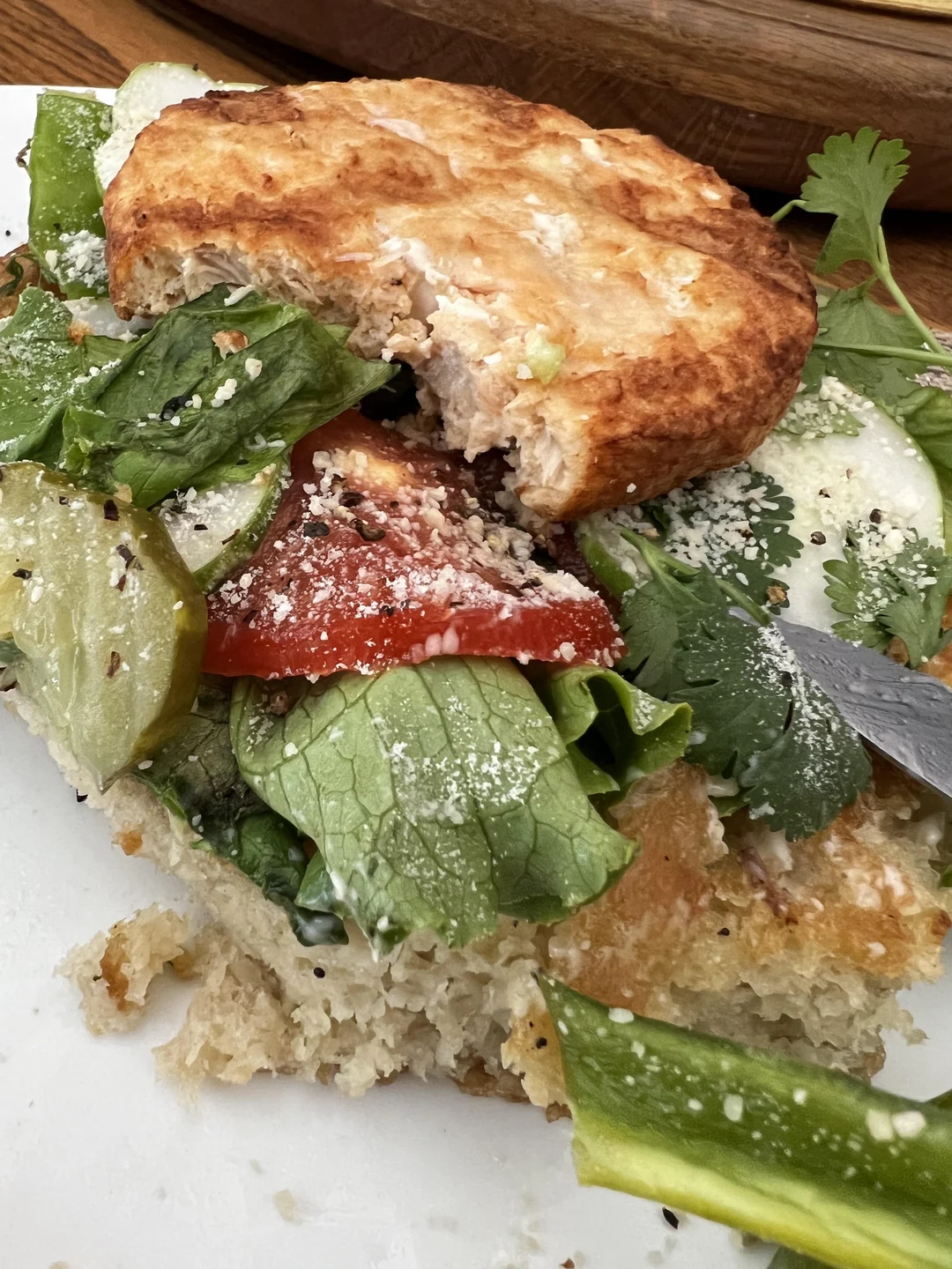 Failed no knead resembled Schlotzkys bread. Open face magic! | Scrolller