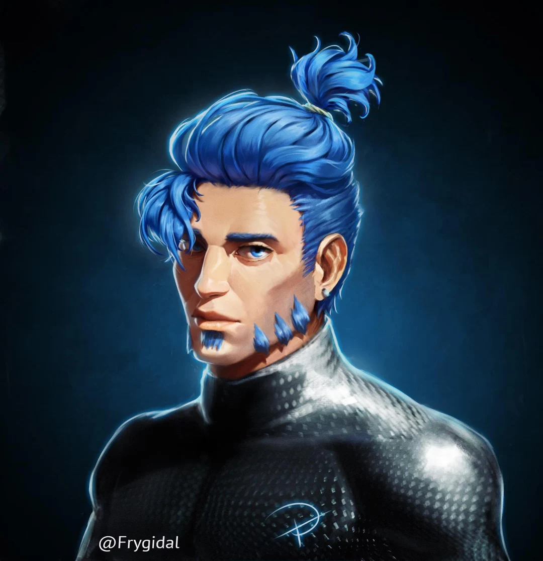 I have finished the portrait of my OC Adam Visser who is a mech pilot :) | Scrolller