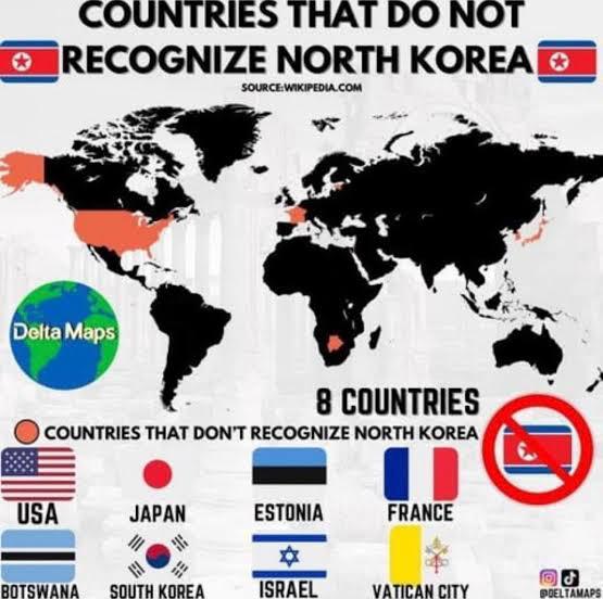 Countries that do not recognize the DPRK. | Scrolller