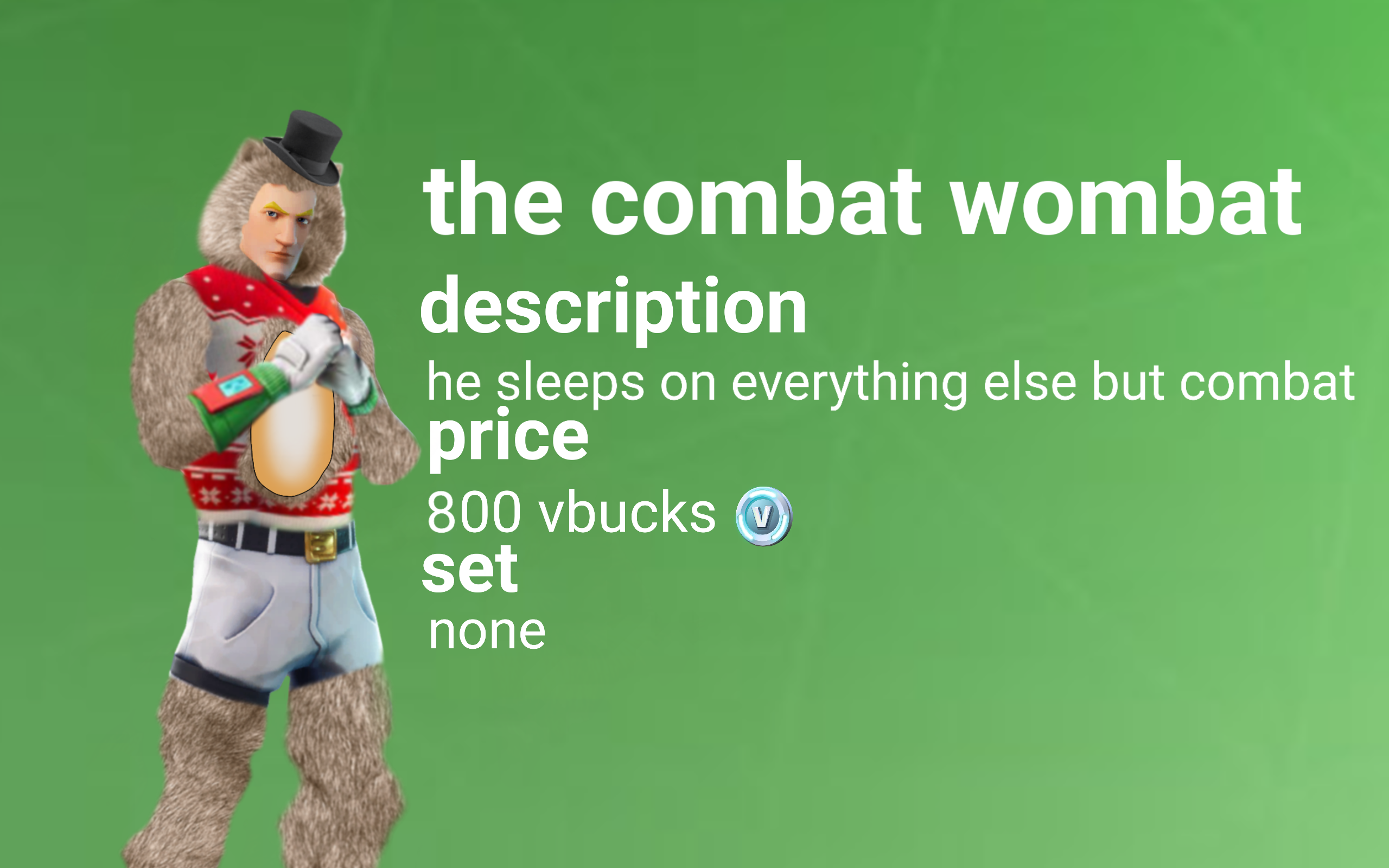 Skin concept Combat wombat | Scrolller