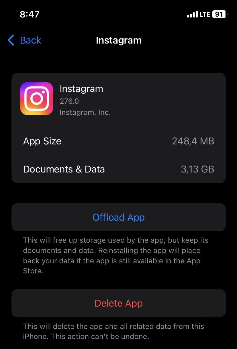 is there a way I can lower the storage for instagram? | Scrolller