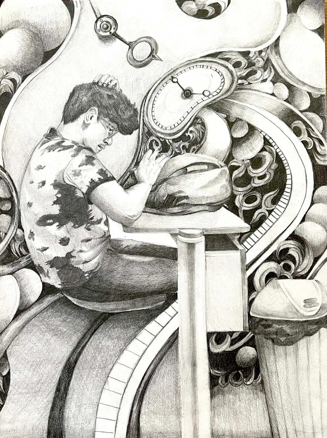 Surreal time zone, Me, Graphite pencils, 2022 | Scrolller