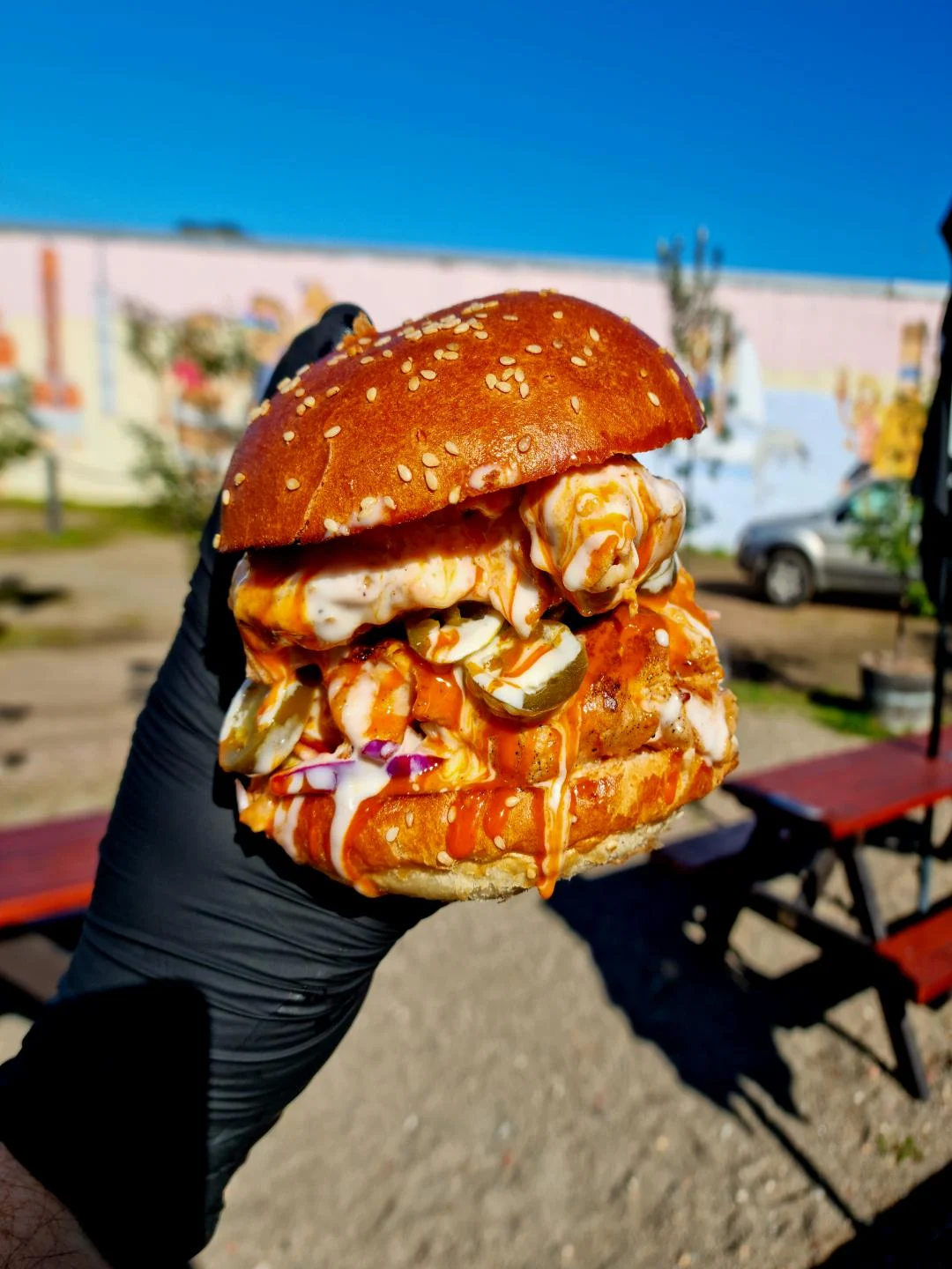 buffalo wing sandwich with jalapenos | Scrolller