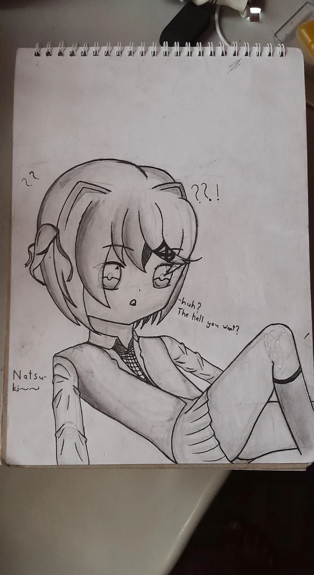 More of my drawings on paper. Anyway, Natsuki~! | Scrolller